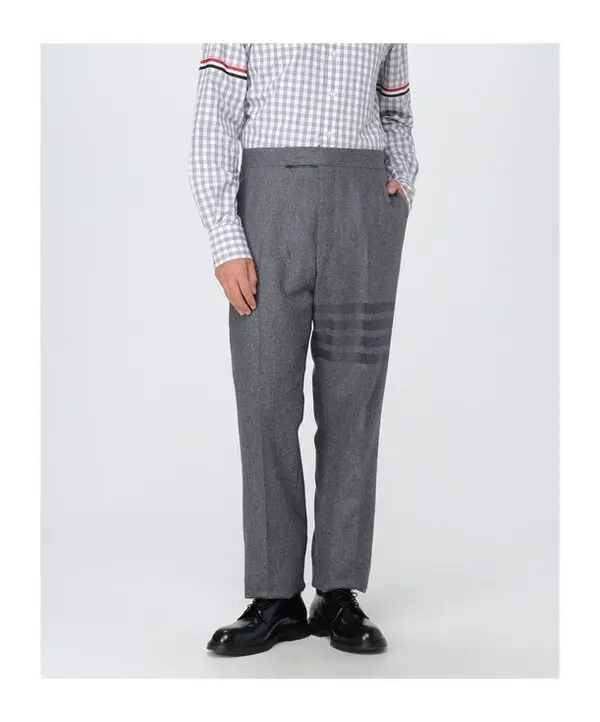 Thom Browne 4-bar Slim Fit Trousers - Medium Gray