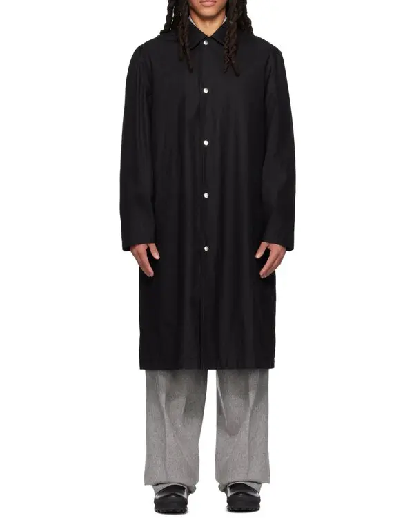 JIL SANDER Long Coat With Logo Detail