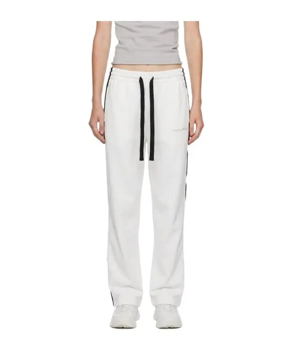Marissa Chiara Track Pants With Contrast Stripes - White