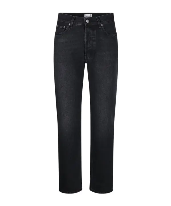 HAIKURE Mid-wash Straight Leg Jeans - Black