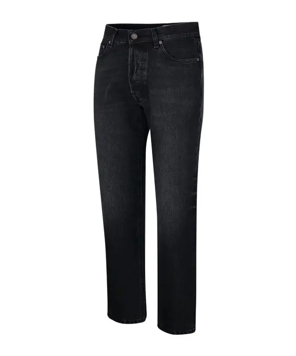 HAIKURE Mid-wash Straight Leg Jeans - Black