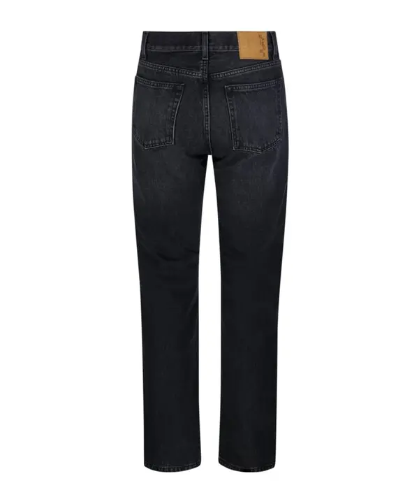 HAIKURE Mid-wash Straight Leg Jeans - Black