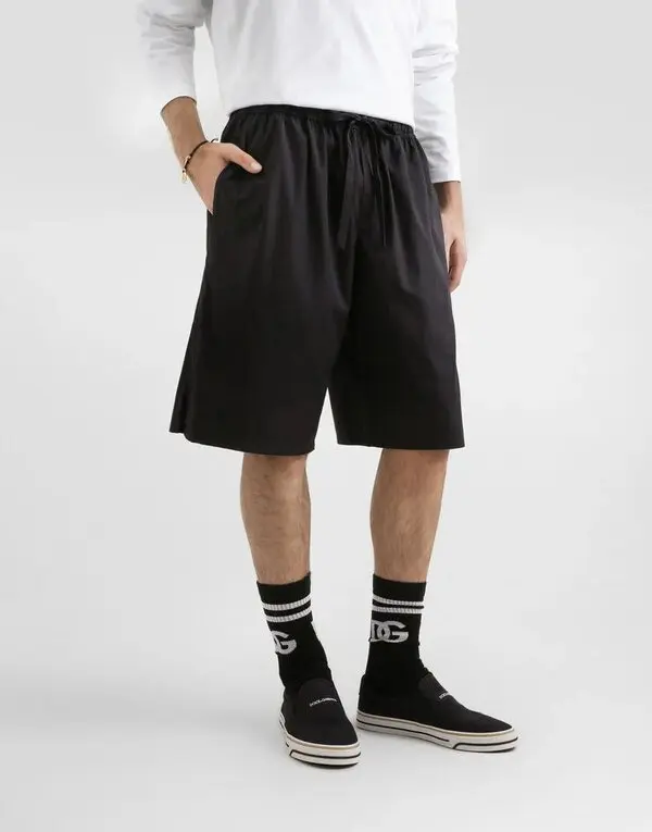 Dolce & Gabbana Heraldic Patch Relaxed Fit Shorts