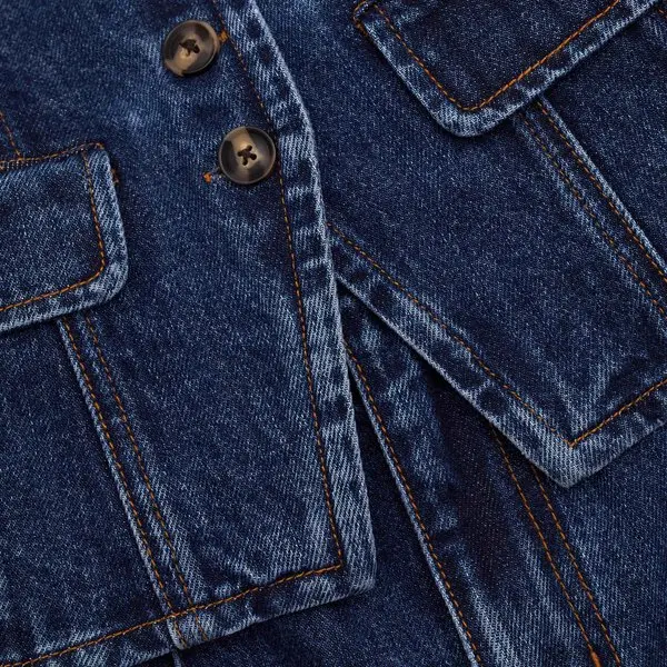 SELF-PORTRAIT Denim Flared Trousers Set