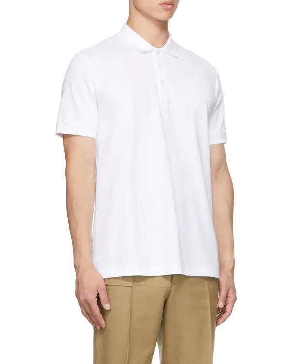 Burberry Short Sleeved Polo Shirt - White