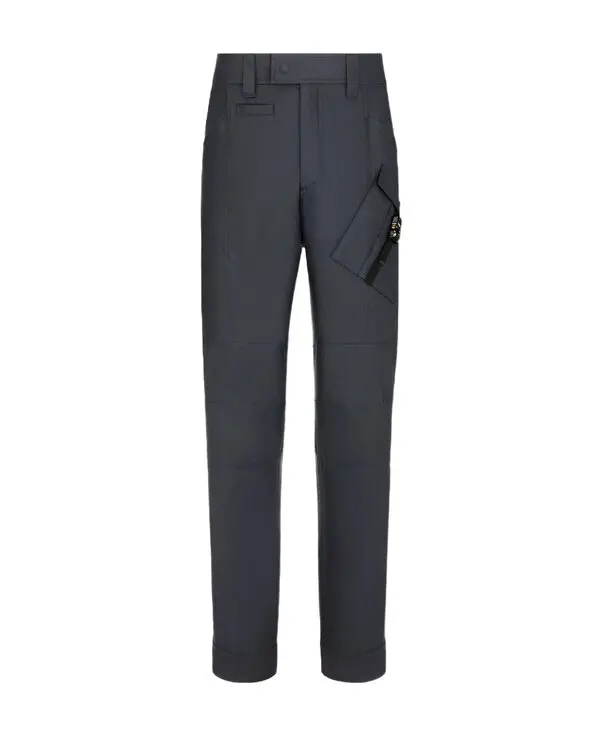Dior Navy Blue Waxed Cotton Poplin Cargo Pants - Dark Blue