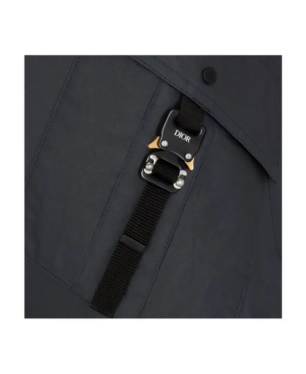Dior Navy Blue Waxed Cotton Poplin Cargo Pants - Dark Blue