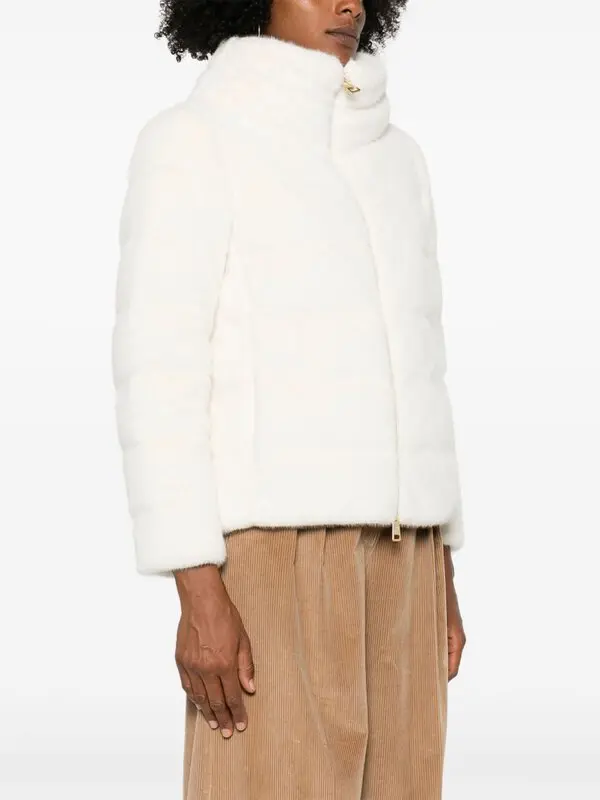 Herno High-neck Zipped Down Jacket - White