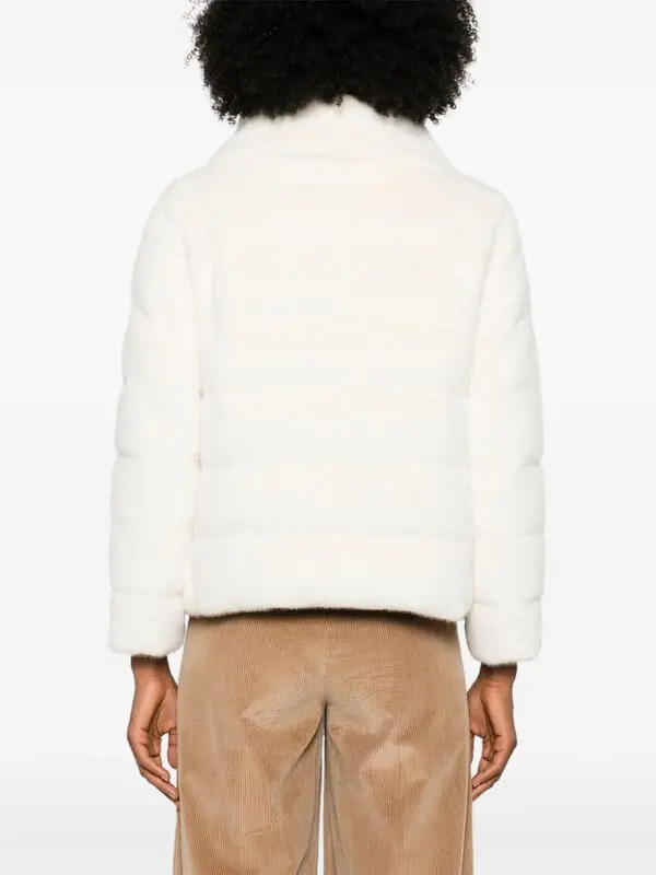 Herno High-neck Zipped Down Jacket - White