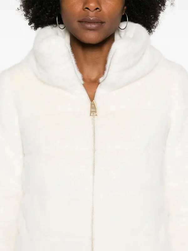 Herno High-neck Zipped Down Jacket - White