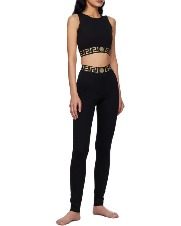 Versace Greca Border Sleeveless Cropped Top
