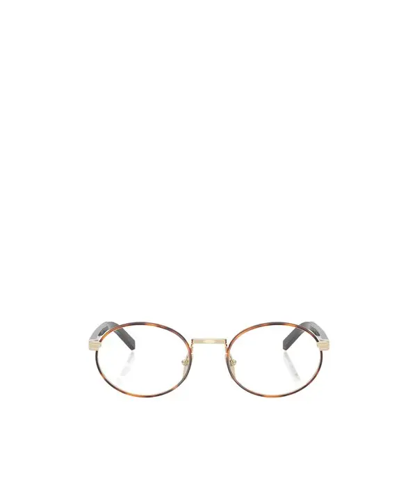 Prada Oval Frame Eyeglasses - White
