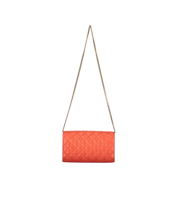 Versace Quilted Foldover Clutch Bag With Buckle Closure