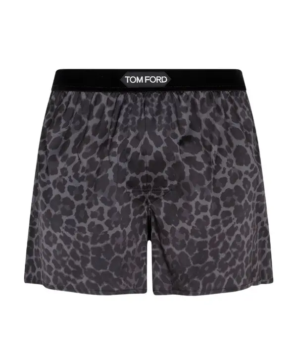 TOM FORD Leopard-print Boxer Briefs - Black