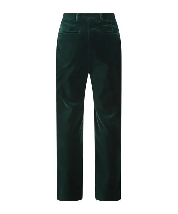 Gucci Stretch Velvet Wide-leg Trousers - Dark Green