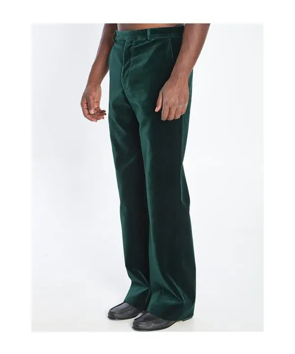 Gucci Stretch Velvet Wide-leg Trousers - Dark Green