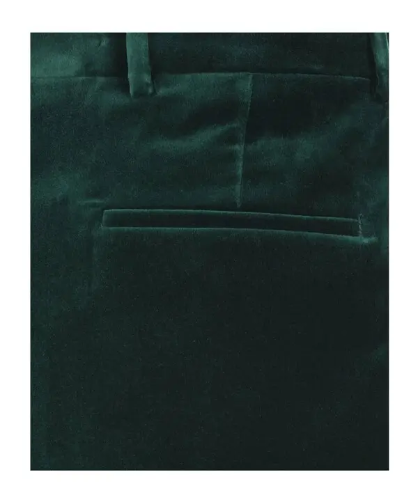 Gucci Stretch Velvet Wide-leg Trousers - Dark Green