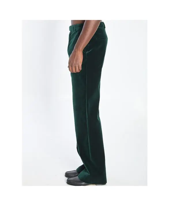 Gucci Stretch Velvet Wide-leg Trousers - Dark Green