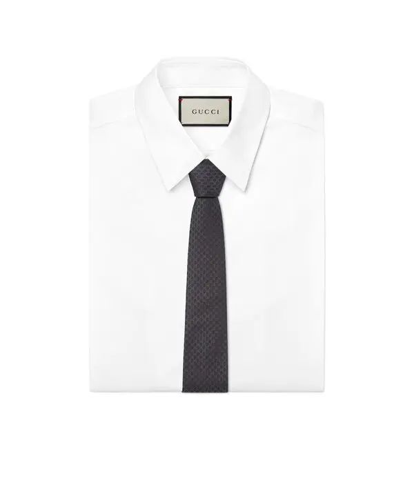 Gucci Gg Silk Jacquard Neck Tie