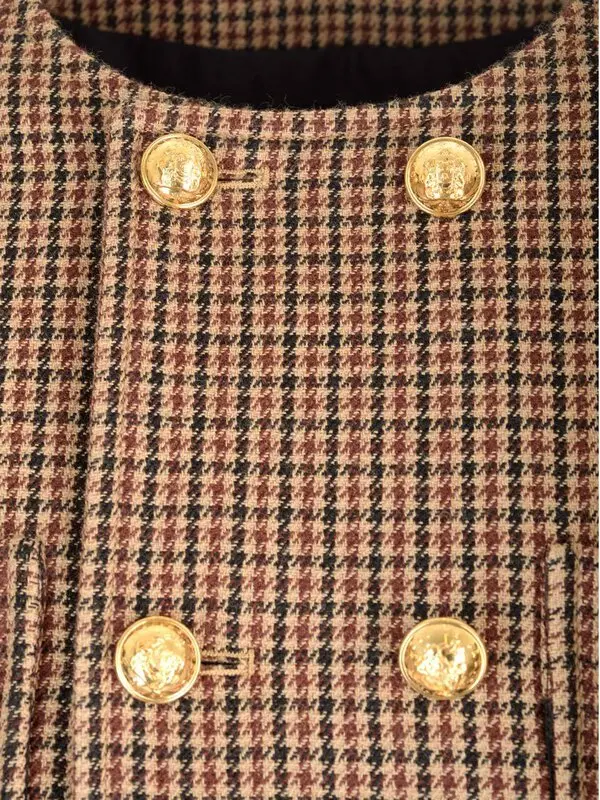Celine Chelsea Jacket In Double Houndstooth Wool
