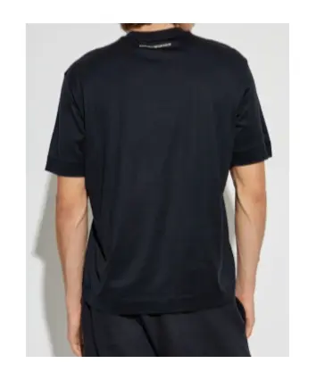 Emporio Armani Diamond-print T-shirt - Black