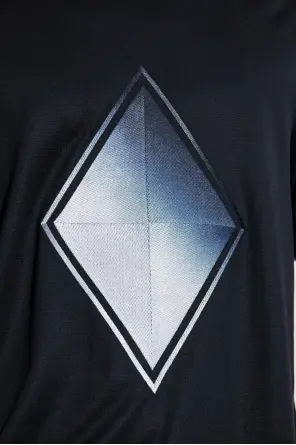 Emporio Armani Diamond-print T-shirt - Black