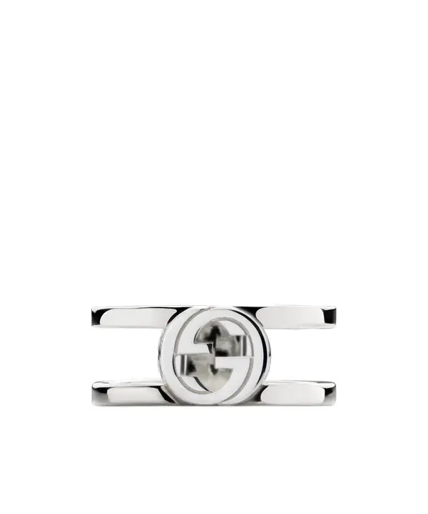 Gucci Interlocking G Double Ring - White
