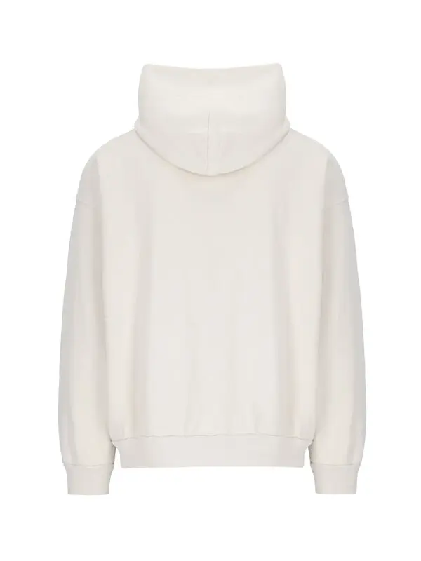 Balenciaga Logo Printed Hoodie - White