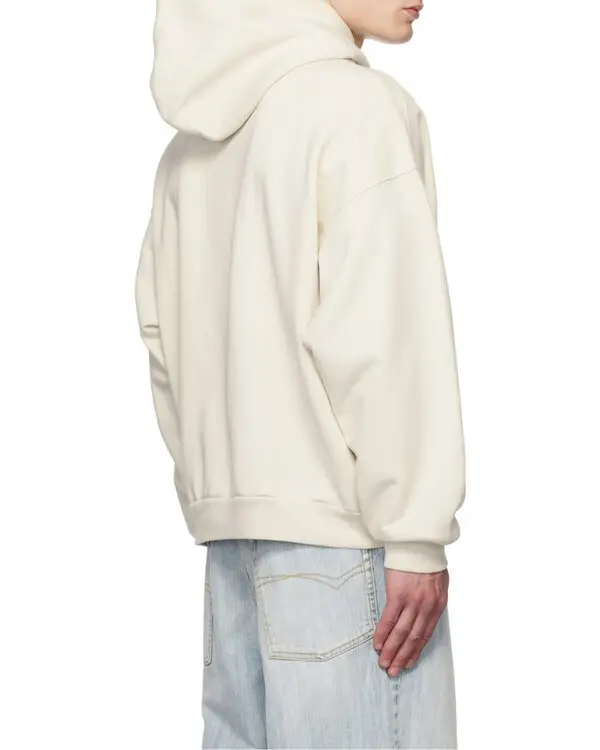 Balenciaga Logo Printed Hoodie - White