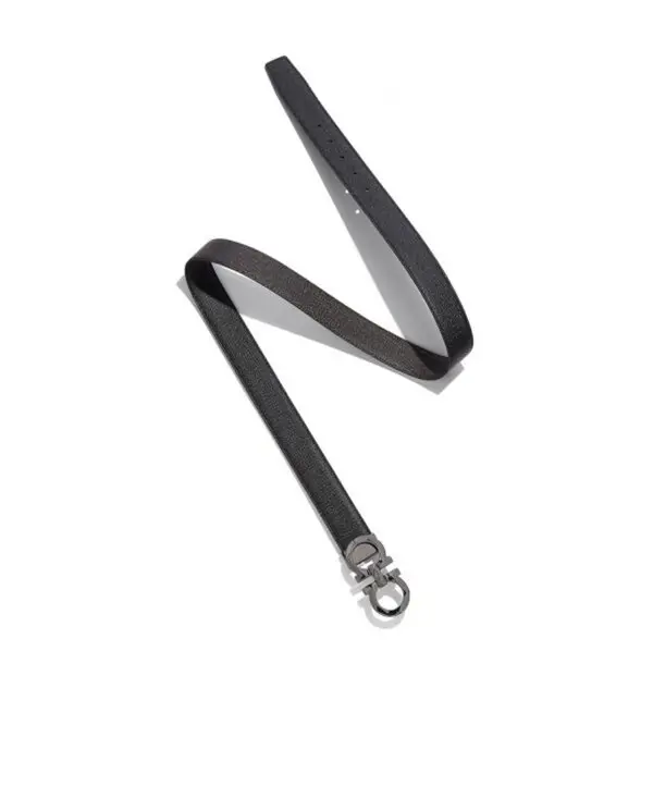 FERRAGAMO Reversible Gancini Belt - Black