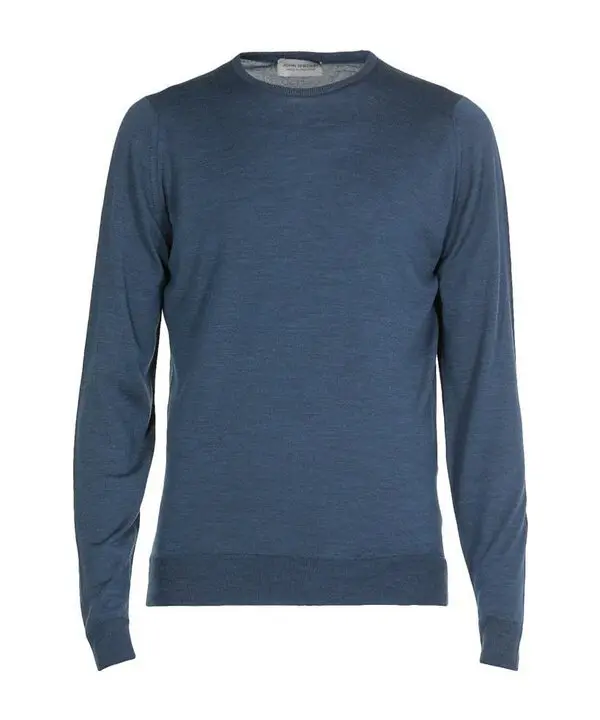 John Smedley Lundy Crewneck Long-sleeved Woolen Pullover - Blue