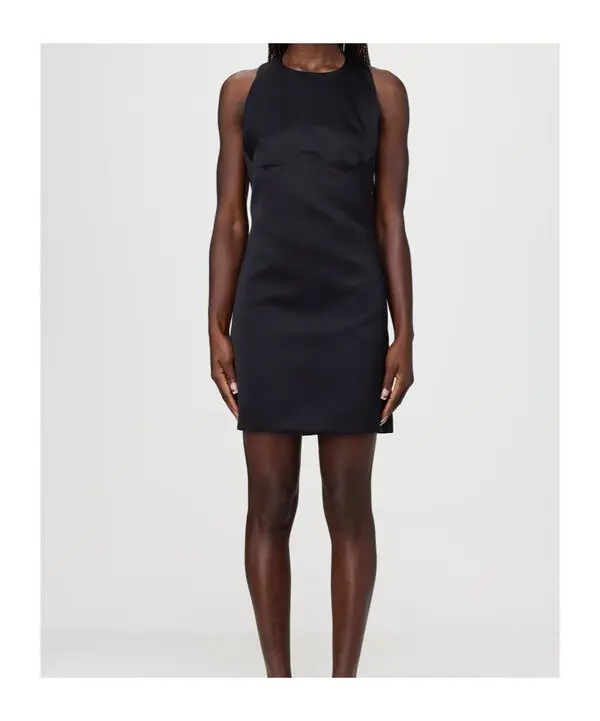 Elisabetta Franchi Halterneck Mini Dress With Necklace Detail - Black