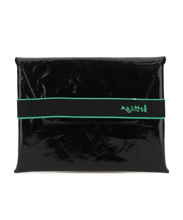 Bottega Veneta Contrast-trimmed Laptop Case - Black