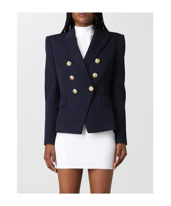 Balmain Notched Lapel Six-button Double-breasted Blazer