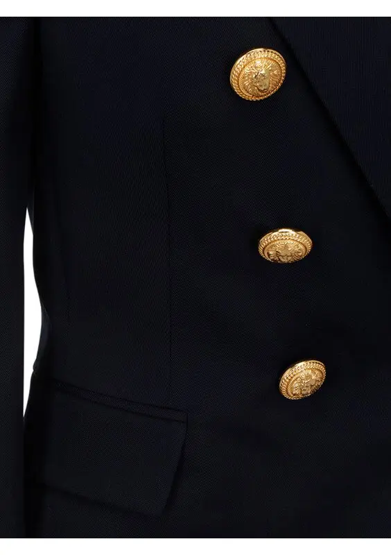 Balmain Notched Lapel Six-button Double-breasted Blazer