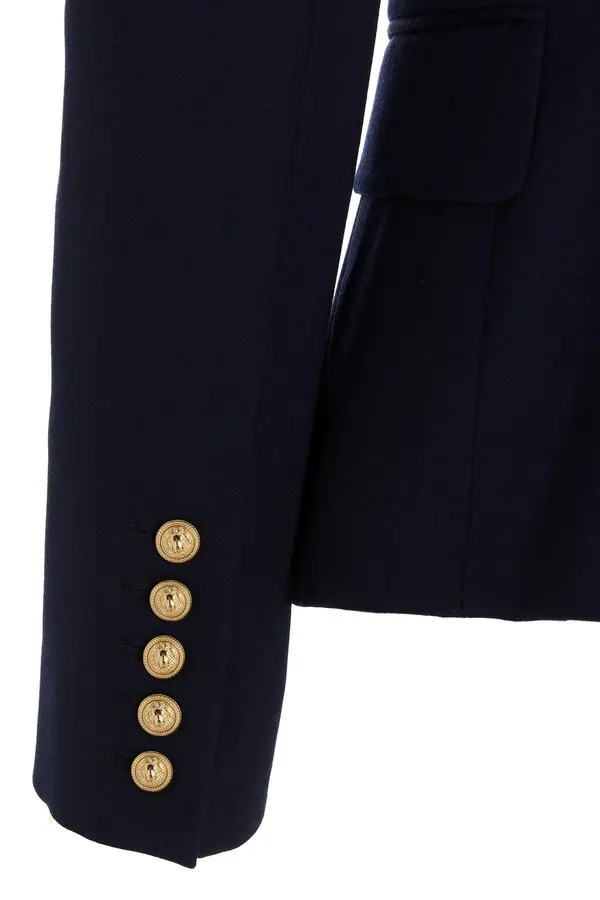 Balmain Notched Lapel Six-button Double-breasted Blazer