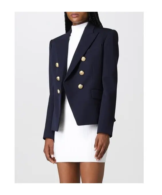Balmain Notched Lapel Six-button Double-breasted Blazer