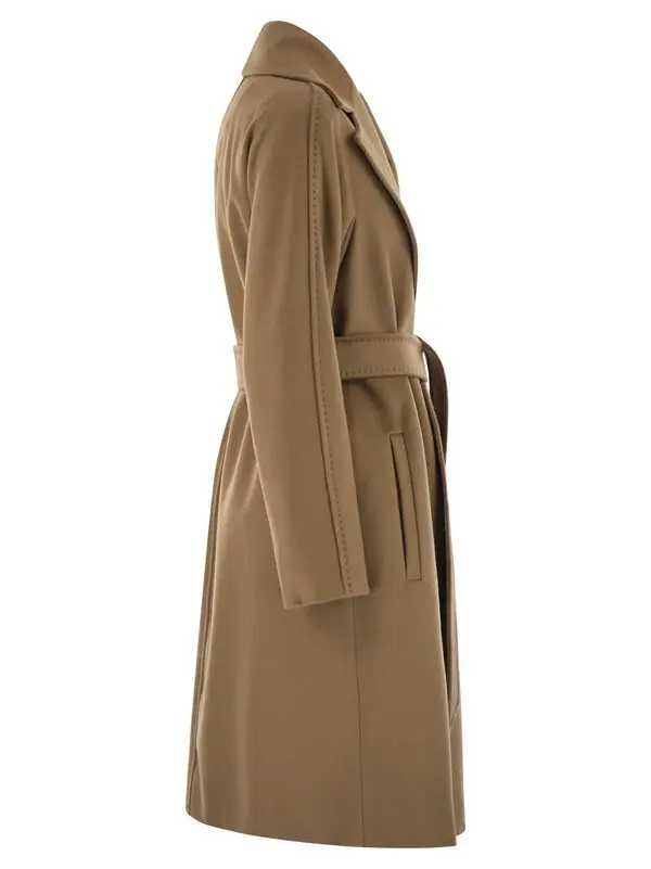 Max Mara Dravenna Pure Wool Belted Coat - Brown