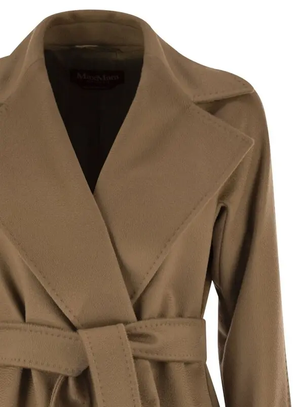 Max Mara Dravenna Pure Wool Belted Coat - Brown