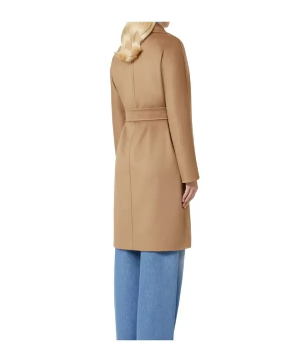 Max Mara Dravenna Pure Wool Belted Coat - Brown