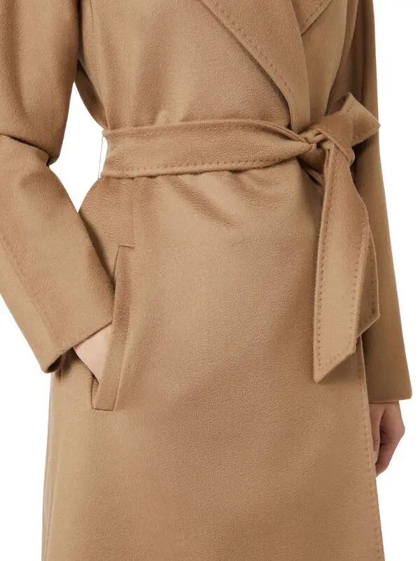 Max Mara Dravenna Pure Wool Belted Coat - Brown