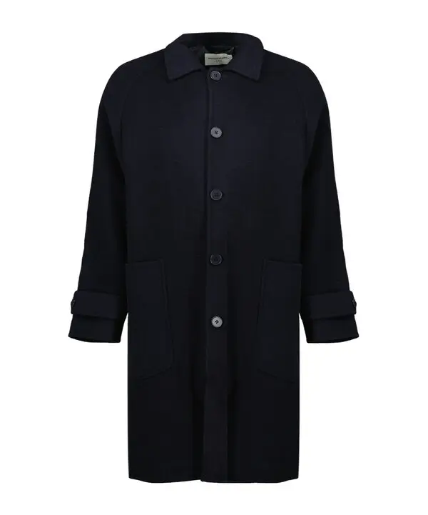 Officine Générale Bryce Single-breasted Coat - Black