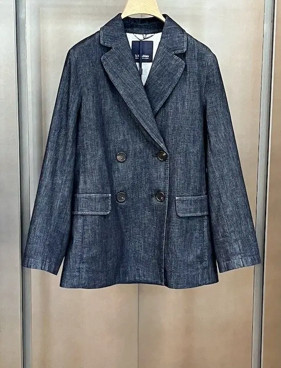 Max Mara Double-breasted Denim Blazer