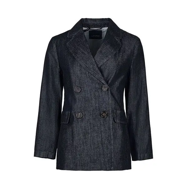 Max Mara Double Breasted Denim Blazer - No