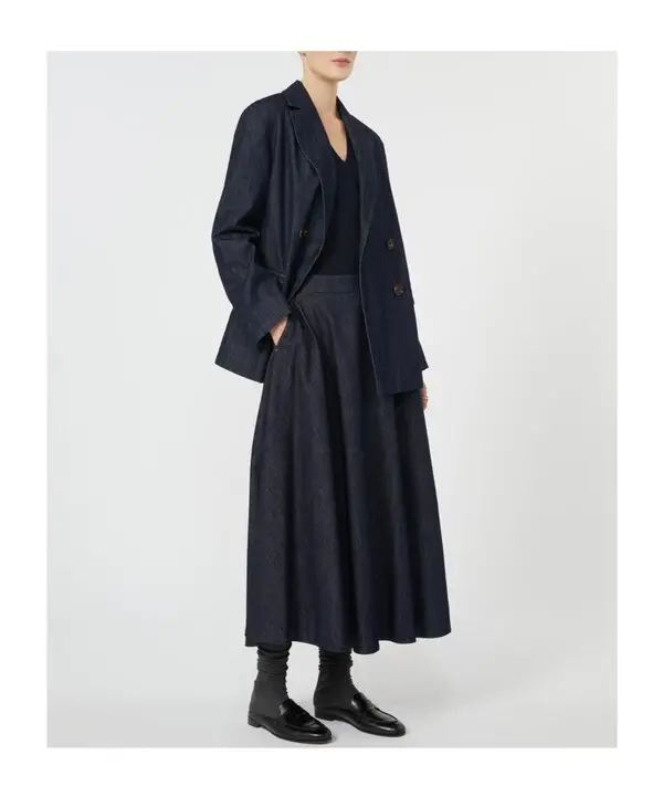 Max Mara Double Breasted Denim Blazer