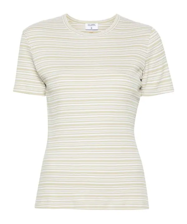 Filippa K Striped Ribbed Short Sleeve T-shirt - No