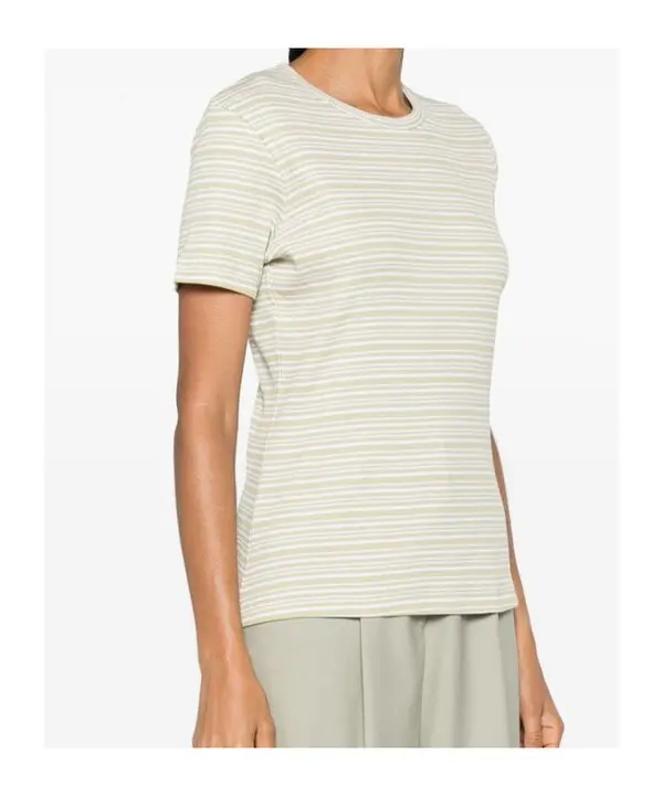 Filippa K Striped Ribbed Short Sleeve T-shirt - White