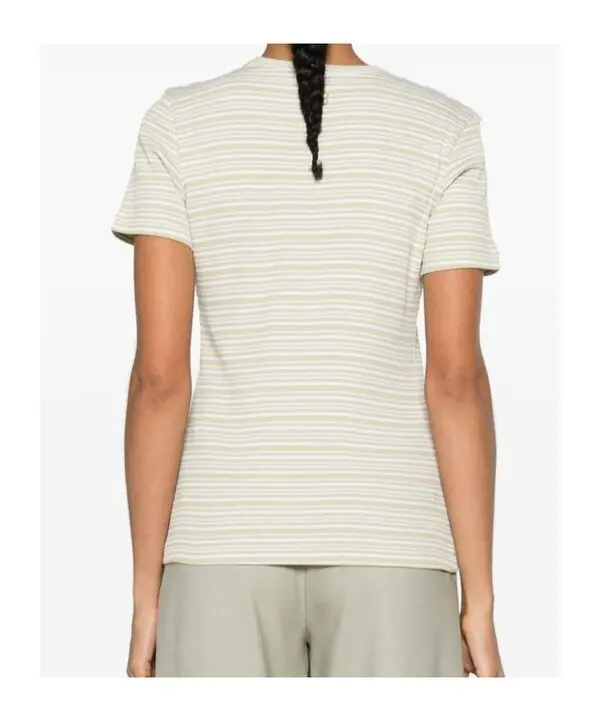 Filippa K Striped Ribbed Short Sleeve T-shirt - White