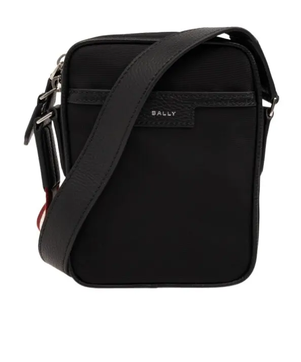 Bally Code Logo Printed Crossbody Bag - Black