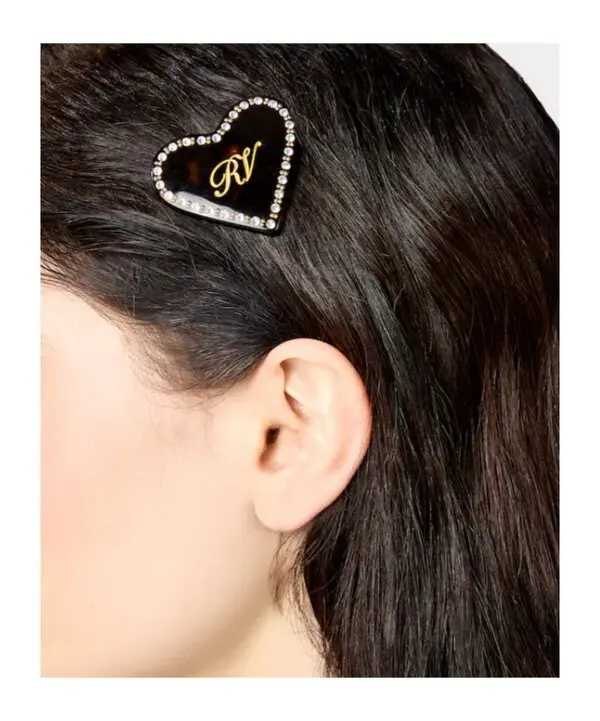 ROGER VIVIER Heart Embellished Hair Clip - Colour